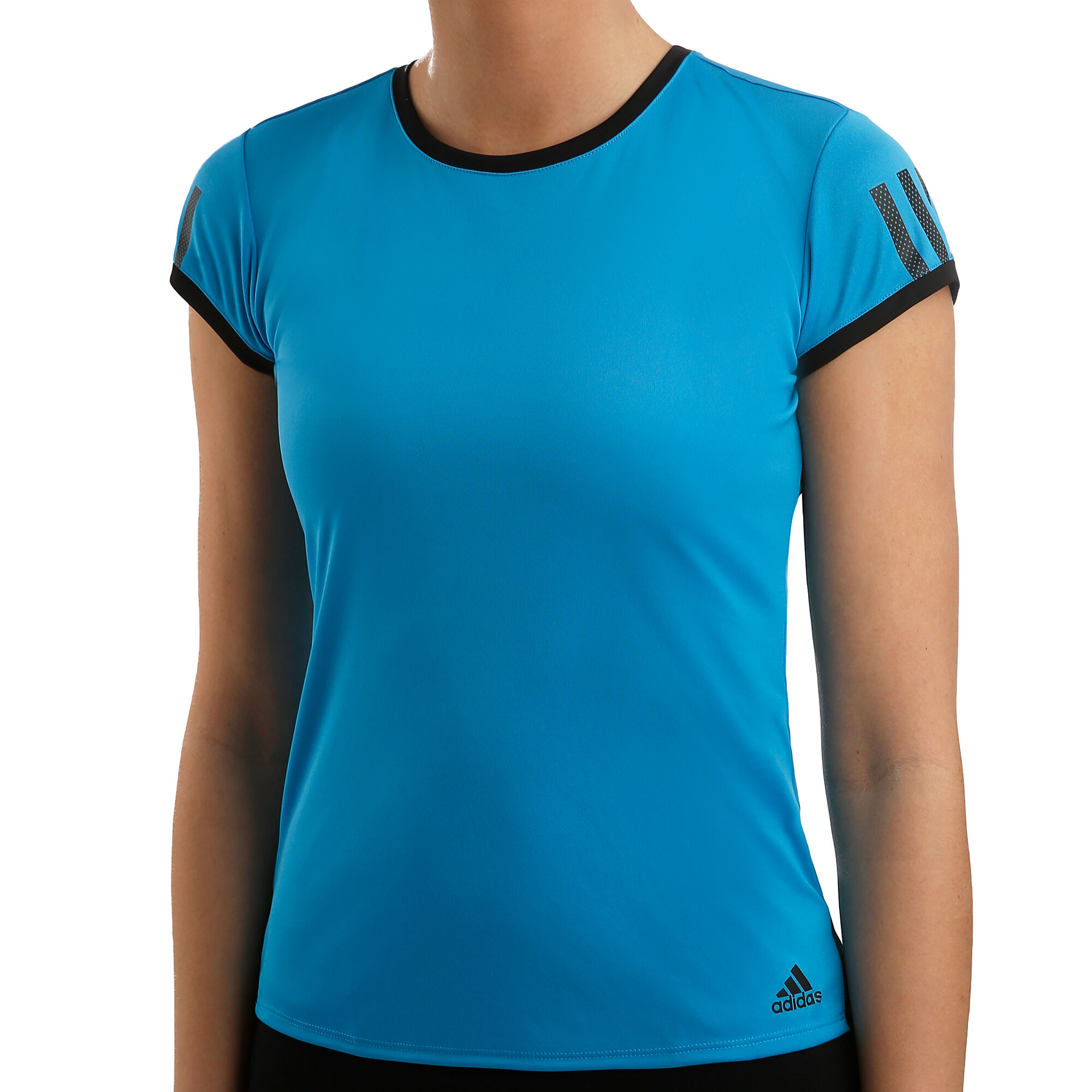 Adidas Club 3 Stripes T Shirt Damen Türkis Schwarz Online Kaufen